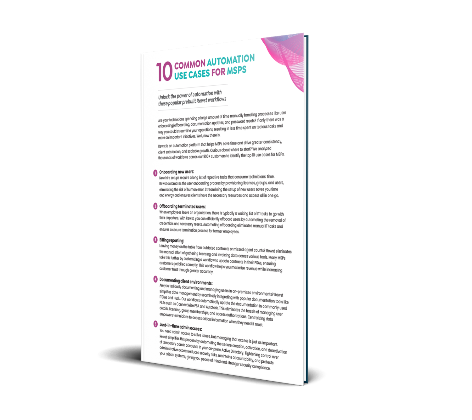 Download the RPA Automation Use Cases for MSPs Ebook | Rewst